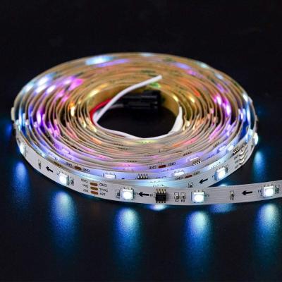 中国 DC 12V アドレス可能 スマート 3Leds コントロール可能 5050 RGB WS2812B WS2811 24V 30leds ピクセル Rgbic LED ストライプライト 販売のため