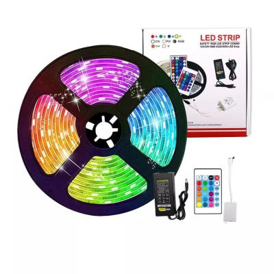 중국 IR 제어 실내 장식 5050 RGB LED 스트립 12V 5m 10m 60d/M 파티용 방수 SMD 판매용