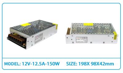 Cina 150W DC 12V 12.5A Alimentatore a interruttore Alimentatore a LED in vendita