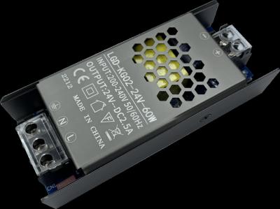 中国 12V 24V 60W 5A 2.5A スイッチング 超薄黒 電源 IP20 販売のため