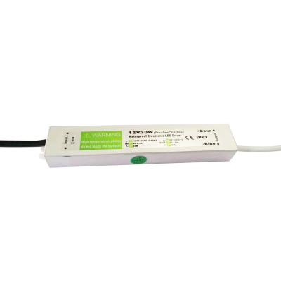 Chine Résistance à l'eau IP67 alimentation extérieure 20W 1.66A 12V Pour les lumières LED à vendre
