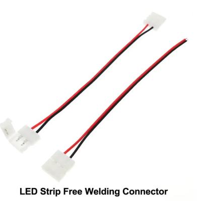 中国 8mm LEDコネクタ 2ピンフリー溶接 単色 LEDストライプライト クイックコネクタ 販売のため