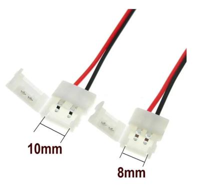 中国 8mm LEDコネクタ 2ピンフリー溶接 単色 LEDストライプライト クイックコネクタ 販売のため