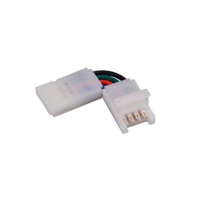 China 4 pin LED-connectoren LED-snelconnector met draad voor 10 mm RGB-LED-strook Te koop