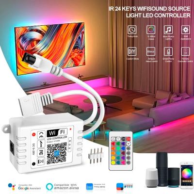 中国 IR24キー WIFI RGB WW CWコントローラ スマートフォン APP マジックホーム LEDコントローラ 販売のため