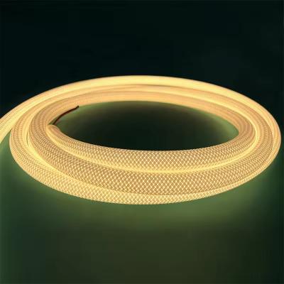 Cina 5V 360 gradi rotondo resistente all'acqua LED flessibile strisce di tessuto tessuto bianco neon strisce luci in vendita