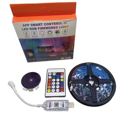 Chine 5V 2.4G contrôle à distance APP SMD5050 RGBIC LED feux d'artifice lumières pour la fête de Noël à vendre