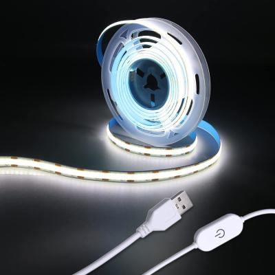 中国 ホントップ COB LED ストライプライト 5V USB 6.56ft/2m 640LED タッチ ステップレス ディマブル 6000K ホワイト 13W 販売のため