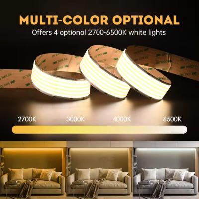 Cina Super larghezza super luminoso COB led striscia RA90 30mm 1600chips 5 file 40W / M DC24V COB LED Strip luci per il progetto di soffitto in vendita