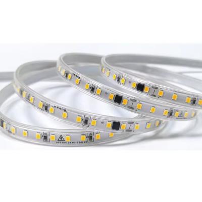 中国 120LED/m 室内用 柔軟なLEDストライプ ドライバー不要 CRI80 2835 SMD 8mm PCB 長さ 5M/10M 販売のため