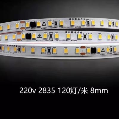 中国 室内 高電圧 柔らかい LED ストライプライト 防水 230v 220v ホット ホワイト 3000k 4200k 6500k LED ストライプライト 販売のため