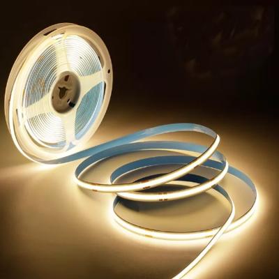 China 8mm Led Cob Strip 24v Lichtstreifen USB TV Hintergrundbeleuchtung Flex 12v Ultra Dünn Kleines Cob Led Strip Licht zu verkaufen