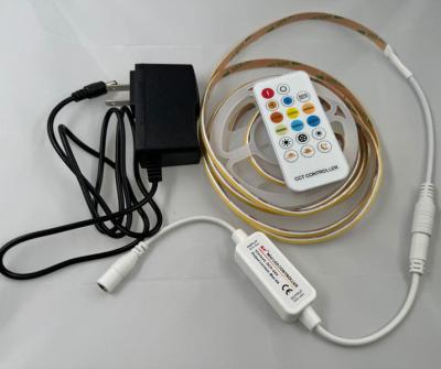 중국 560 LED/M 순수 동적 흰색 따뜻한 흰색 COB LED 스트립 키트 가정 백라이트 24V DC 판매용