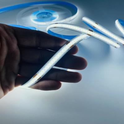 중국 560 LED/M 순수 동적 흰색 따뜻한 흰색 COB LED 스트립 키트 가정 백라이트 24V DC 판매용