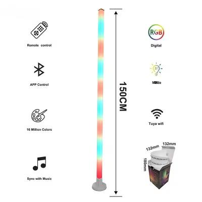 Cina RGBIC Bluetooth Tuya WiFi Smart App Lampada da angolo a LED per soggiorno 35*35*1500mm in vendita