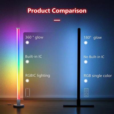 Cina RGBIC Bluetooth Tuya WiFi Smart App Lampada da angolo a LED per soggiorno 35*35*1500mm in vendita