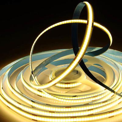 중국 12V 24V 320 LED / m 유연한 COB LED 스트립 라이트 가정용 조명 부엌 거실 판매용