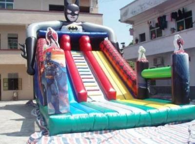 China Inflatble Slide / inflatable superman slide 0.55mm PVC Tarpaulin for sale
