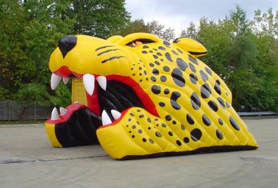 China Inflatable Helmet Tunnel / inflatable football tunnel panther tunnel for sale