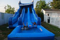 China Hot selling commercial large inflatable pool slide for sale