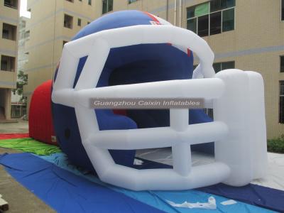 China customized printed inflatable football helmet tunnel,inflatable entrance tunnel for sale