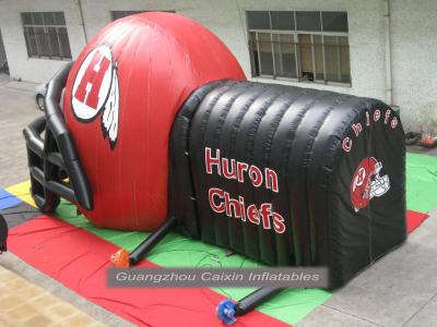 China inflatable football helmet tunnel with customized size and logo for sale
