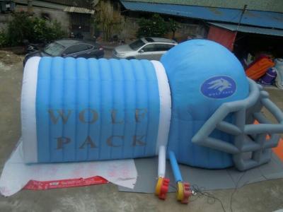China Cheap Inflatable Helmet Tunnel, mascot Football blast tunnel for sale for sale
