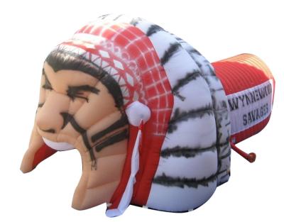 China ustom inflatable football tunnel , inflatable chief helmet tunnel for sale