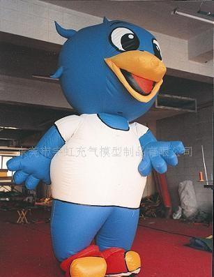 China CE outdoor lovely inflatable blue bird model, animal character inflatables for sale