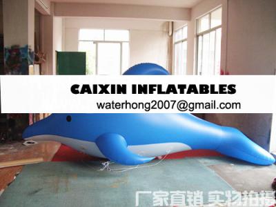 China customized giant advertising lighting inflatable dolphin balloon for sale