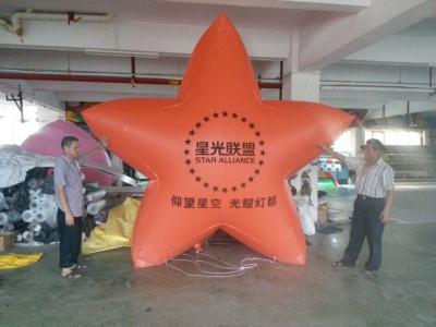 China customized giant advertising lighting inflatable sea star balloon for sale