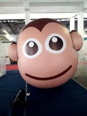 China customized giant advertising lighting inflatable monkey balloon for sale