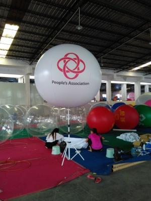 China customized giant advertising lighting inflatable tripod balloon for sale