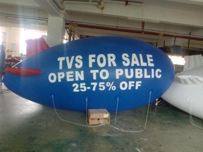 China customized giant advertising lighting inflatable dark blue zepplin for sale