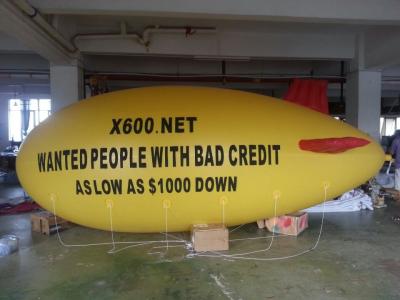 China inflatable air yellow blimp with red wings for sale for sale