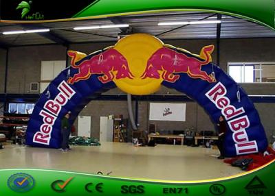 Chine Voûte gonflable de forme de Red Bull pour emballer, arcade gonflable de finition de début à vendre à vendre