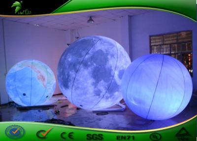 China Wasserdichte Größen-kundenspezifische Werbungs-aufblasbarer Mond-Ball mit LED-Licht zu verkaufen