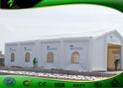 China Banquete de boda de lujo blanco/tienda inflable gigante el 18m del aire de largo, tienda inflable del acontecimiento en venta