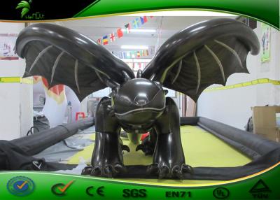 Cina Costume senza denti gonfiabile nero comodo del drago grande per la manifestazione in vendita