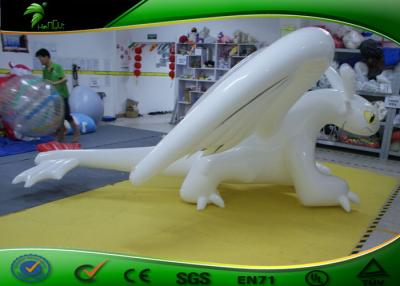 Cina drago senza denti gonfiabile bianco 3m del PVC di spessore di 0.4mm lungamente per i bambini in vendita