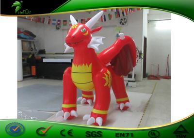 Cina Animale rosso sexy del drago dei personaggi dei cartoni animati gonfiabili su ordinazione del PVC 0.4mm con tre il sesso SPH in vendita