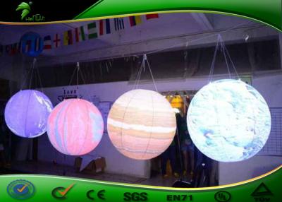 China Aufblasbare Beleuchtungs-Dekoration, bunter aufblasbarer Ballon 0.18mm PVCs LED, aufblasbarer Planeten-Ballon für die Werbung zu verkaufen