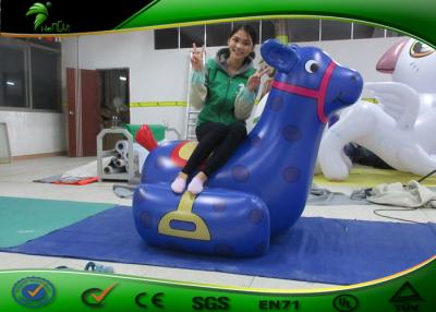 Cina Piccolo giocattolo di salto gonfiabile blu gonfiabile del cavallo del cavallo 1m del PVC dei personaggi dei cartoni animati in vendita