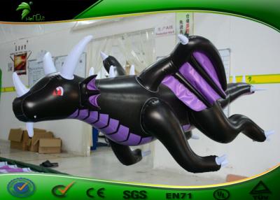 Cina drago di volo nero gigante dei personaggi dei cartoni animati gonfiabili lunghi di pubblicità di 2.2m in vendita