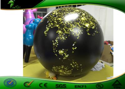 Cina Grandi palloni gonfiabili neri di pubblicità con le fruste, globo gonfiabile di caduta del PVC in vendita