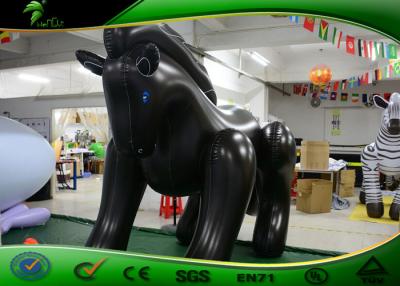 China Black Inflatable Horse Animal PVC 0.4mm , 2m Adult Toys Inflatable Horse For Events for sale