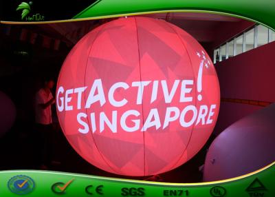 China Logo, das aufblasbarer den Beleuchtungs-Dekorations-roter Ballon-starken Wind beständig druckt zu verkaufen