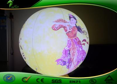 Cina Pallone a forma di di illuminazione della luna gonfiabile della decorazione per il mezzo festival di autunno in vendita