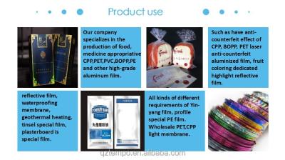Cina Imballaggio flessibile Film laminante Bopp Cpp per alimenti a prova di umidità personalizzato in vendita