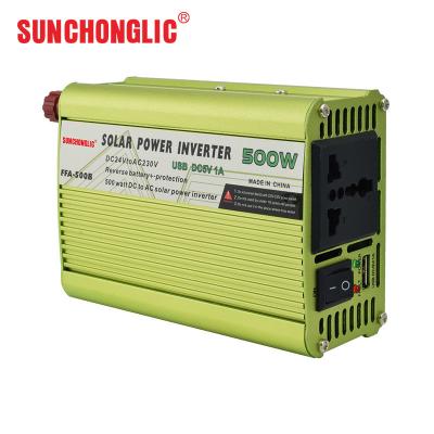 Китай 500 ва Модифицированный синусовой волновой инвертор с USB 5V 1A 24V постоянного тока выход AC 220V продается